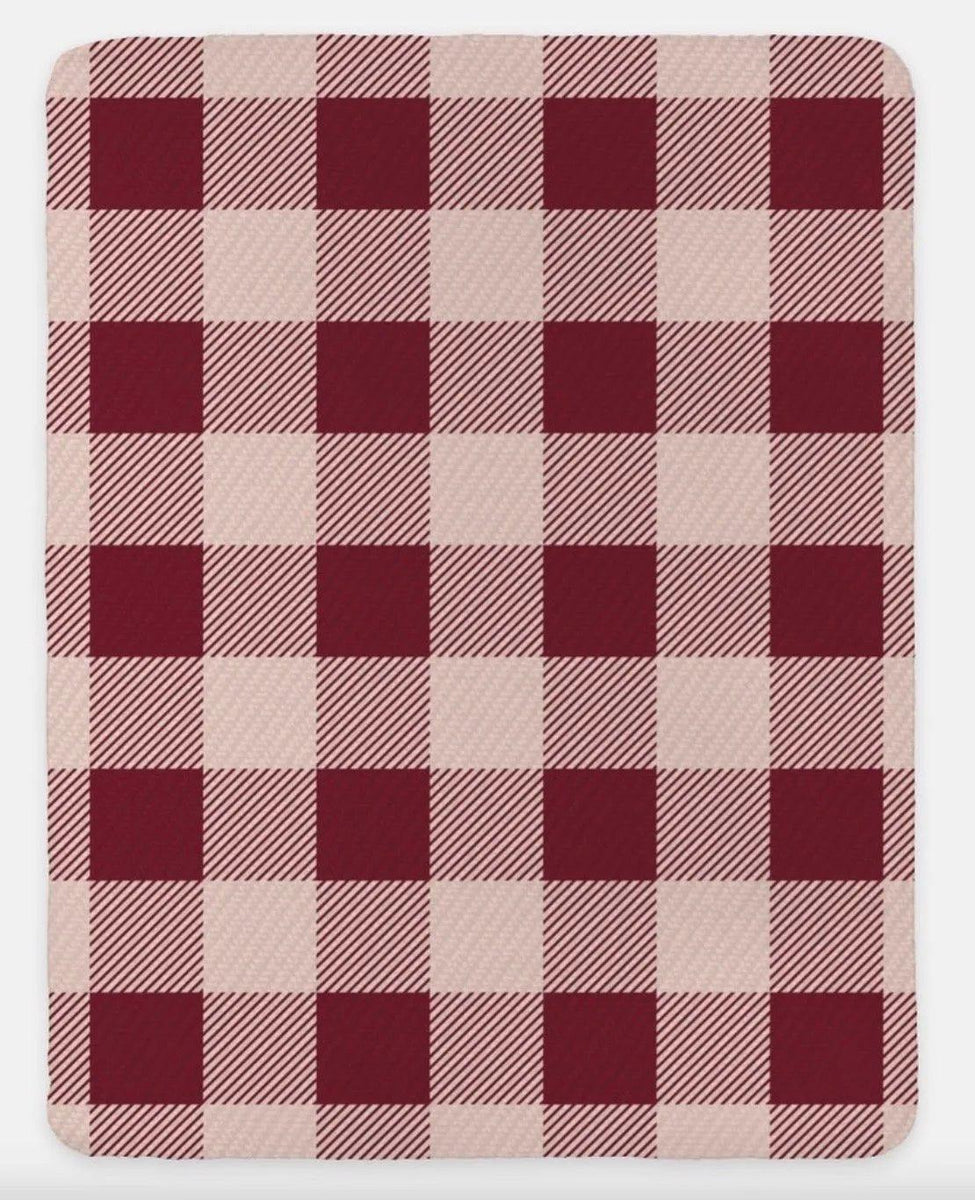 Cranberry Check Sherpa Fall Throw Blanket - 60"x80" | Fall Hone Decor ...